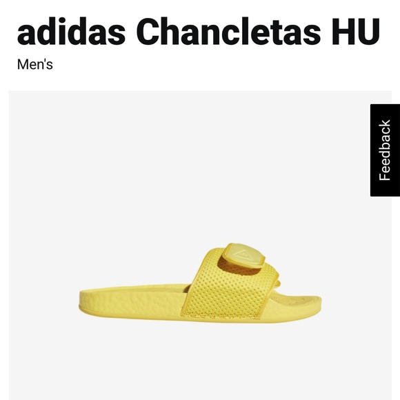 adidas | Shoes | New Adidas Chancletas Hu Yellow Pharrell Williams ...